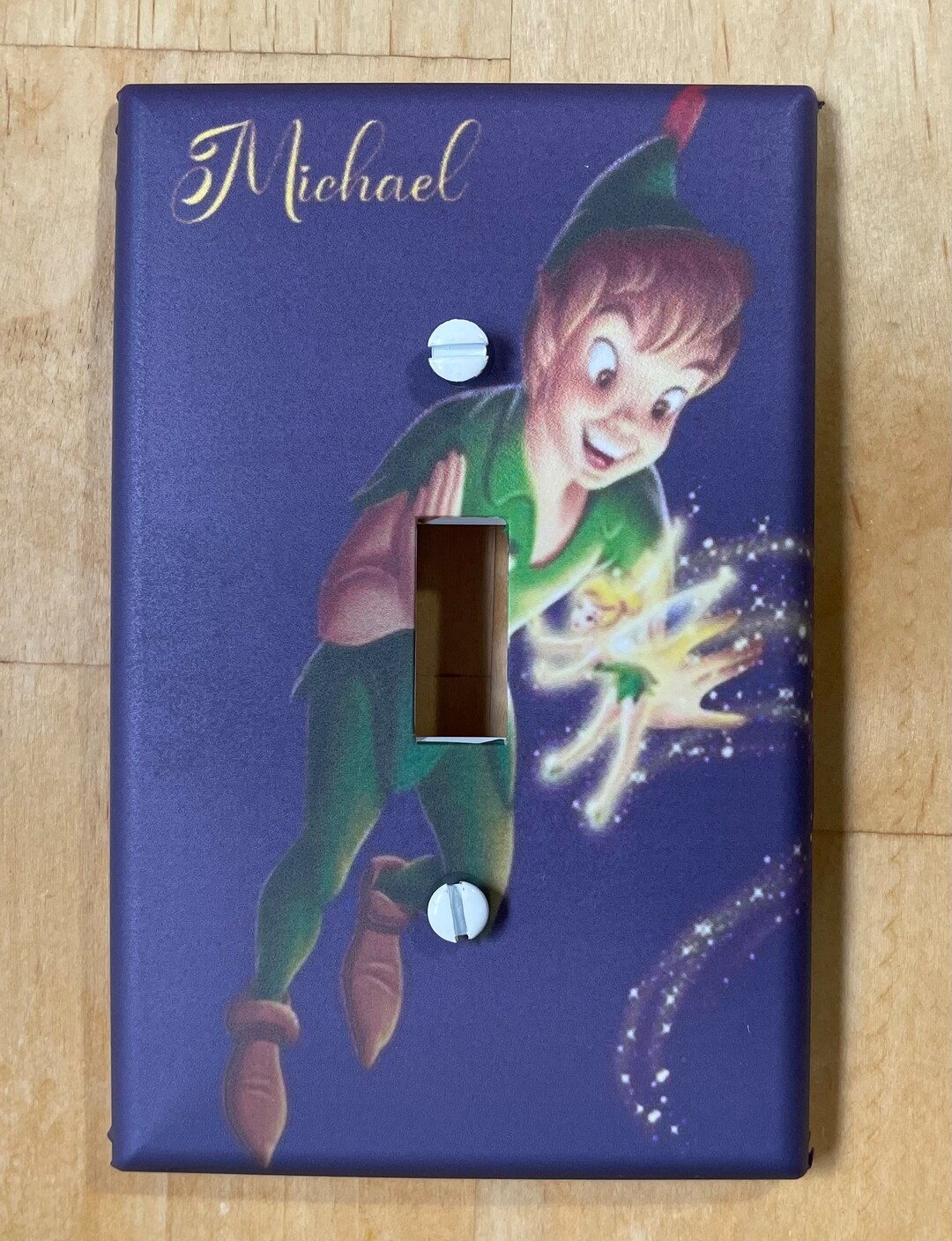 Peter Pan Light Switch Plate Cover // Tinker Bell // Personalized ...