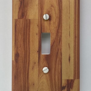 Hickory Wood Light Switch Plate Cover // FAUX Wood-like Image #14 - Etsy