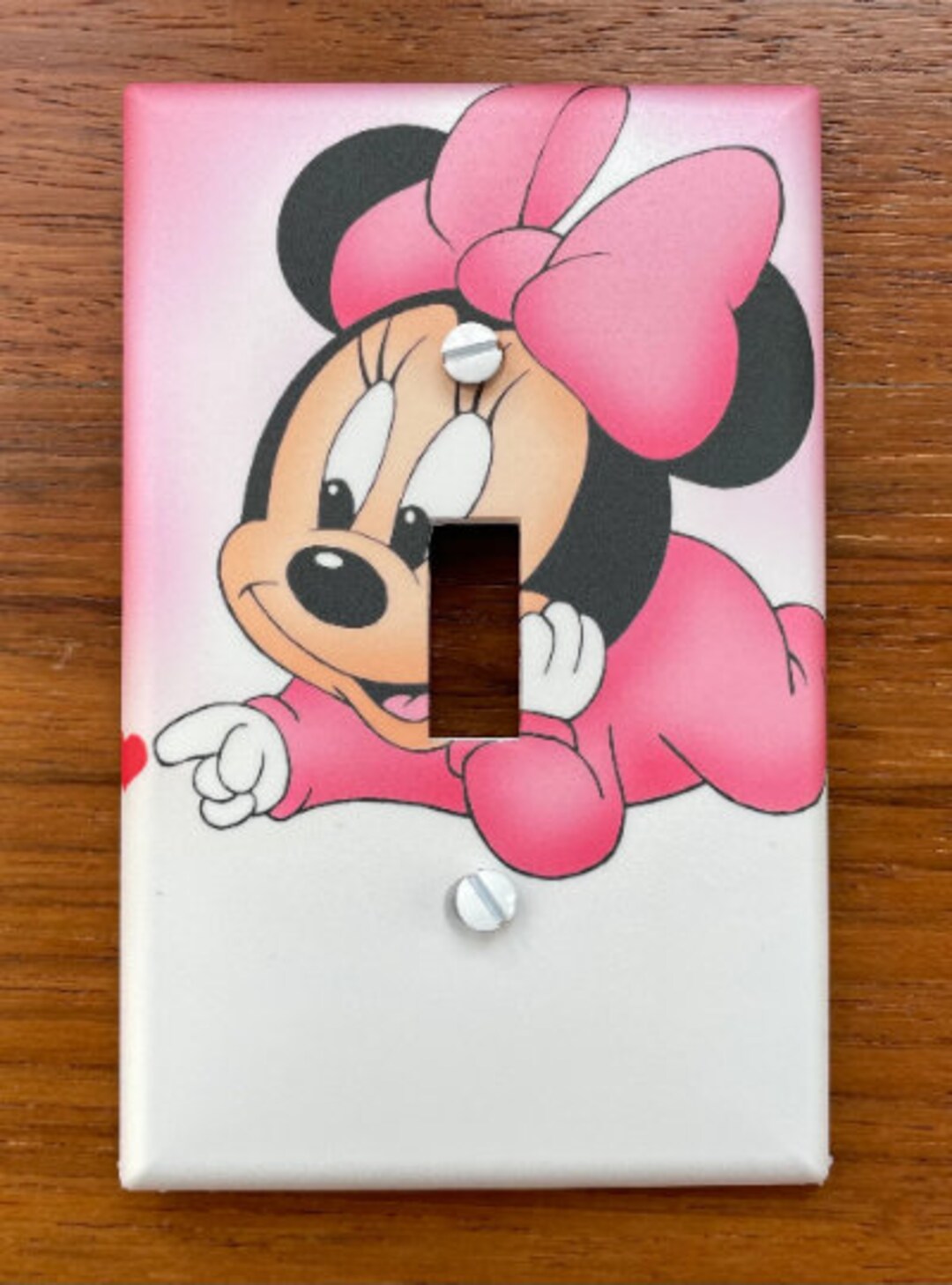 Minnie Mouse Light Switch Plate Cover: Pink Nursery Decor Personalized ...