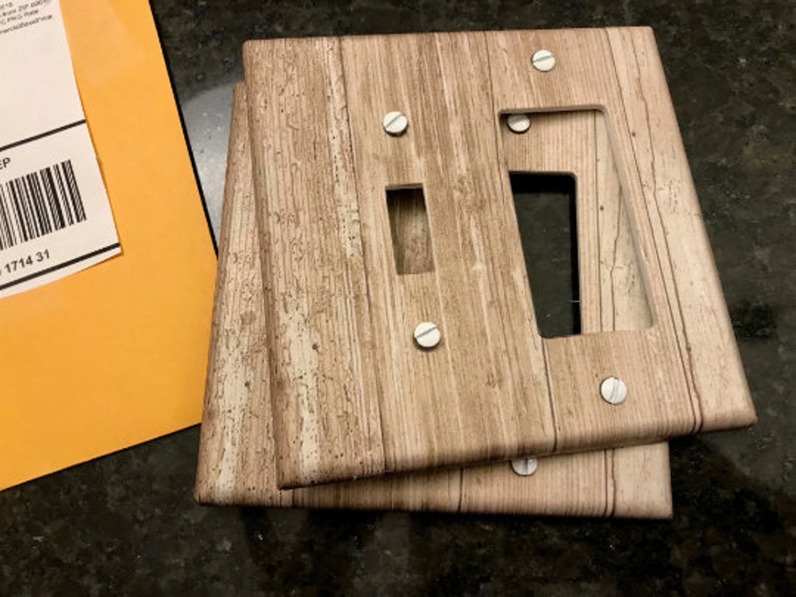 Nautical Anchor Rustic Light Switch Plate Cover // Wood Brown - Etsy