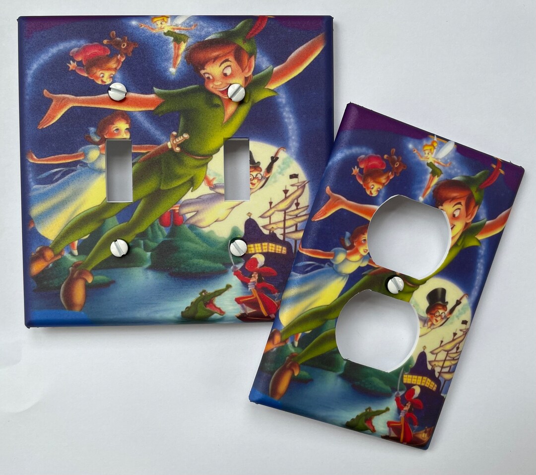 Peter Pan Light Switch Plate Cover // GANG // Tinkerbell // Family ...