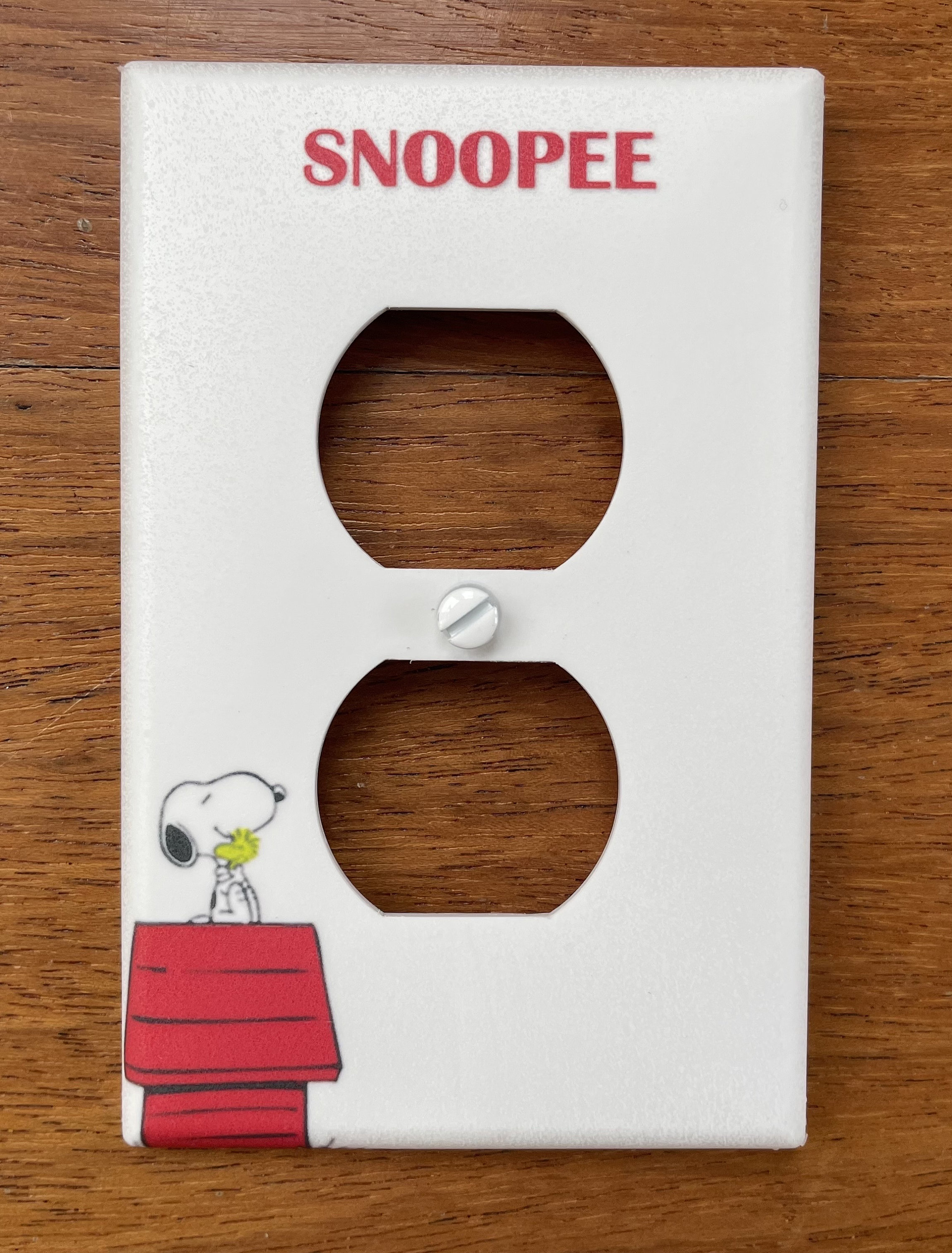 Snoopy Light Switch Plate Cover // Charlie Brown Woodstock Red Baron ...