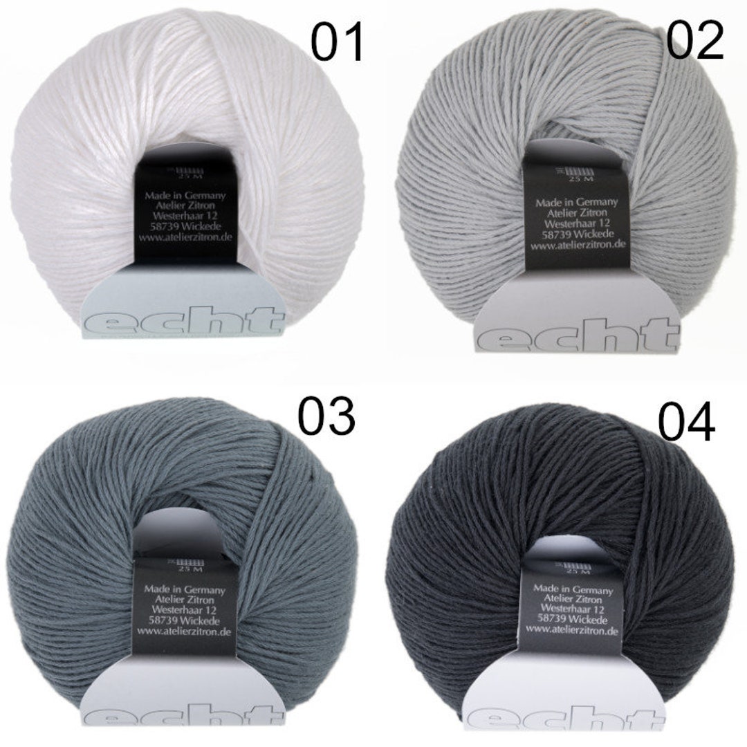 Atelier Zitron ECHT LL 50g/140 M 100% Cotton NS 3 3.5 Mm Knitting ...