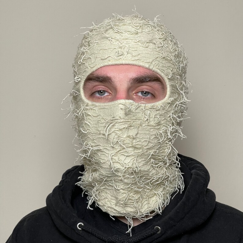 Distressed Balaclava | Knitted Balaclava | Yeat Balaclava | Face Ski ...