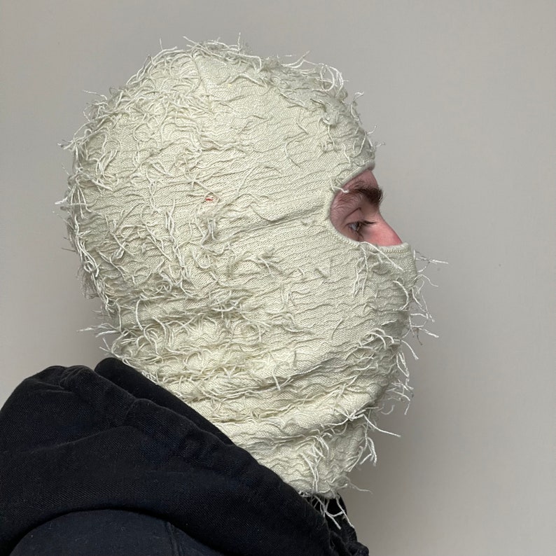 Distressed Balaclava | Knitted Balaclava | Yeat Balaclava | Face Ski ...