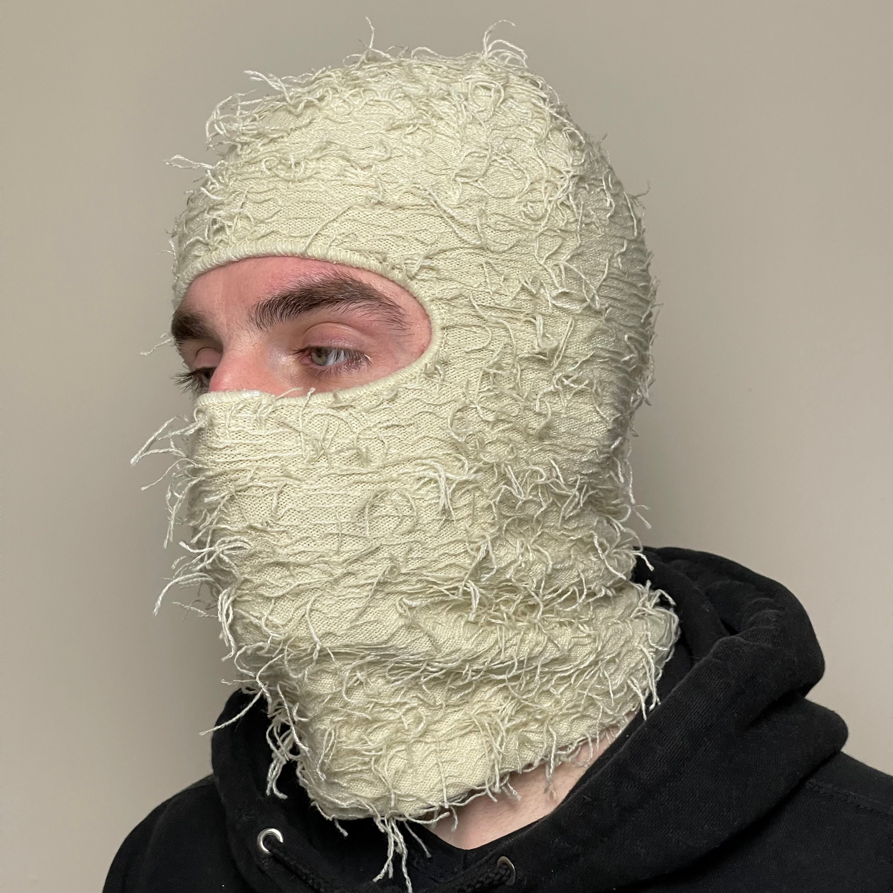 Distressed Balaclava | Knitted Balaclava | Yeat Balaclava | Face Ski ...