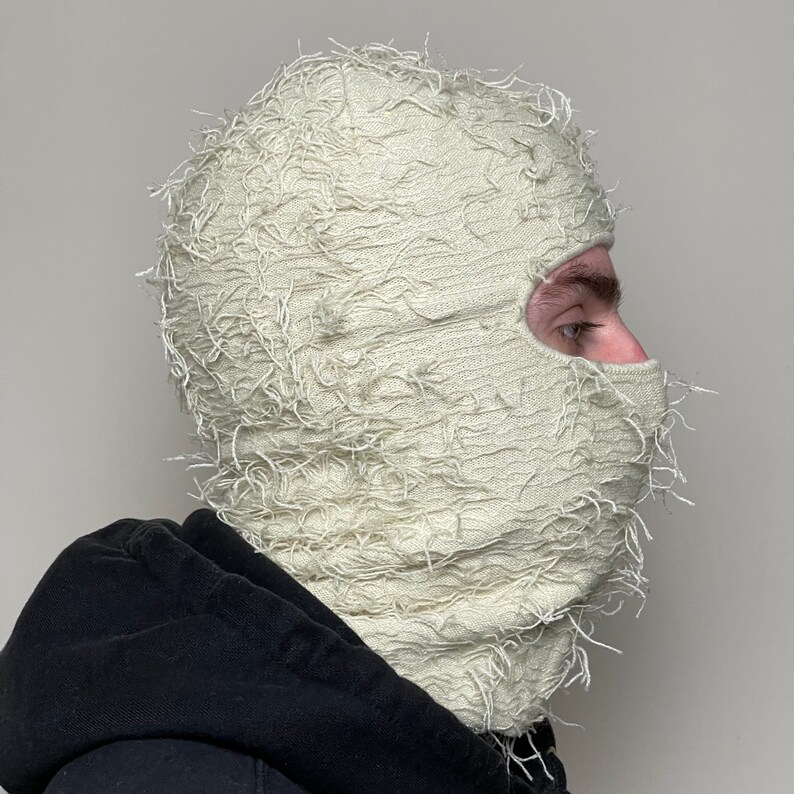 Distressed Balaclava | Knitted Balaclava | Yeat Balaclava | Face Ski ...