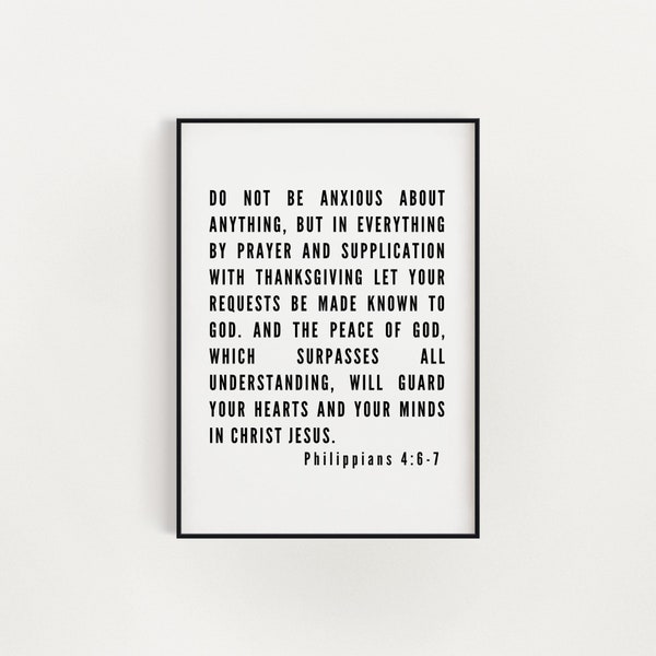Philippians 4 6 Poster - Etsy