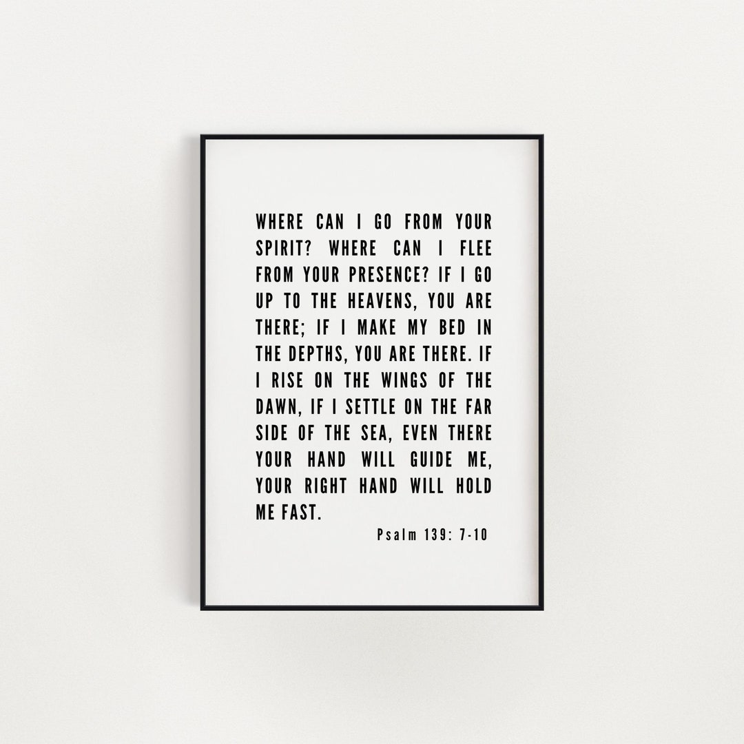 Psalm 139 Printable Bible Verse Quotes Poster Print Wall Art Digital ...