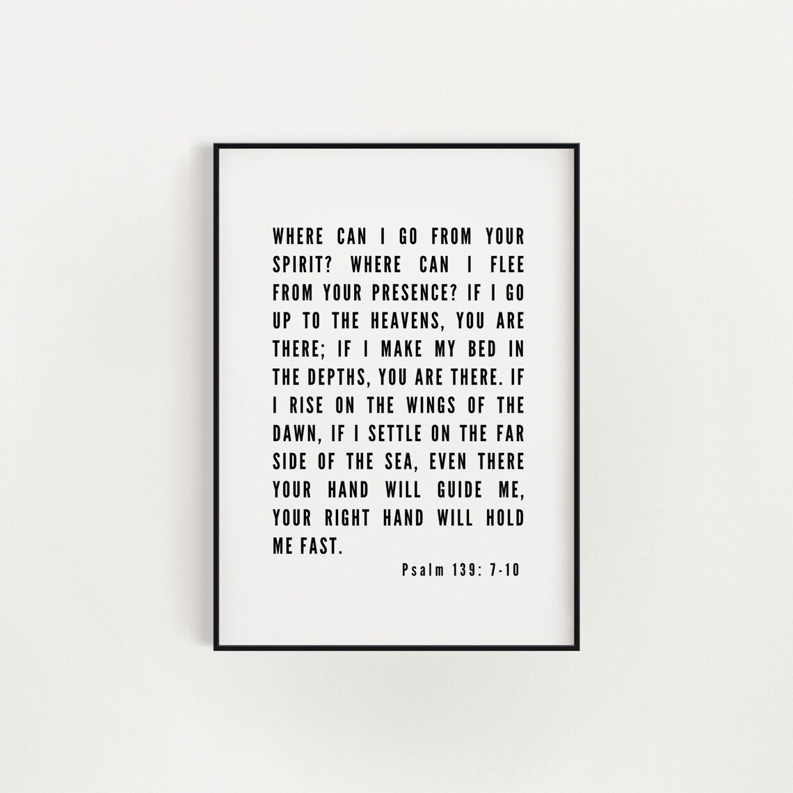 Psalm 139 Printable Bible Verse Quotes Poster Print Wall Art Digital ...