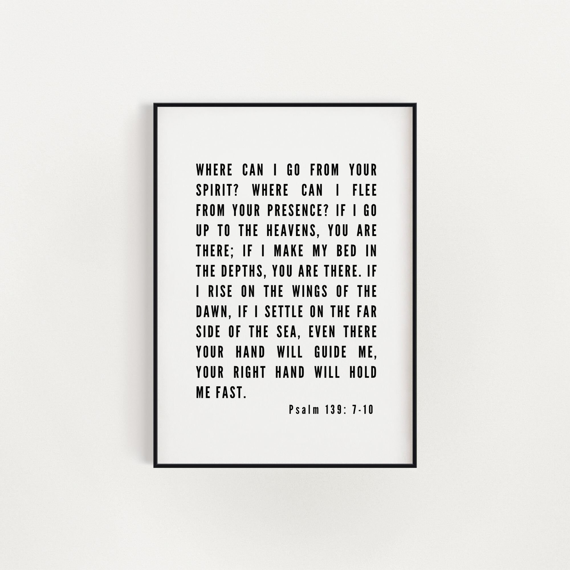 Psalm 139 Printable Bible Verse Quotes Poster Print Wall Art Digital ...