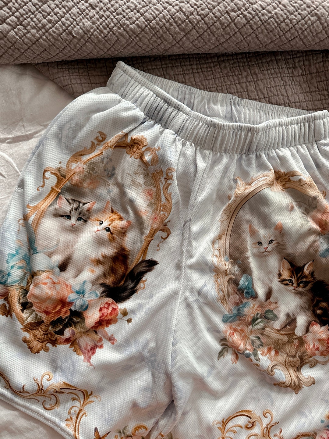 Rococo Kitty Mesh Shorts - Etsy