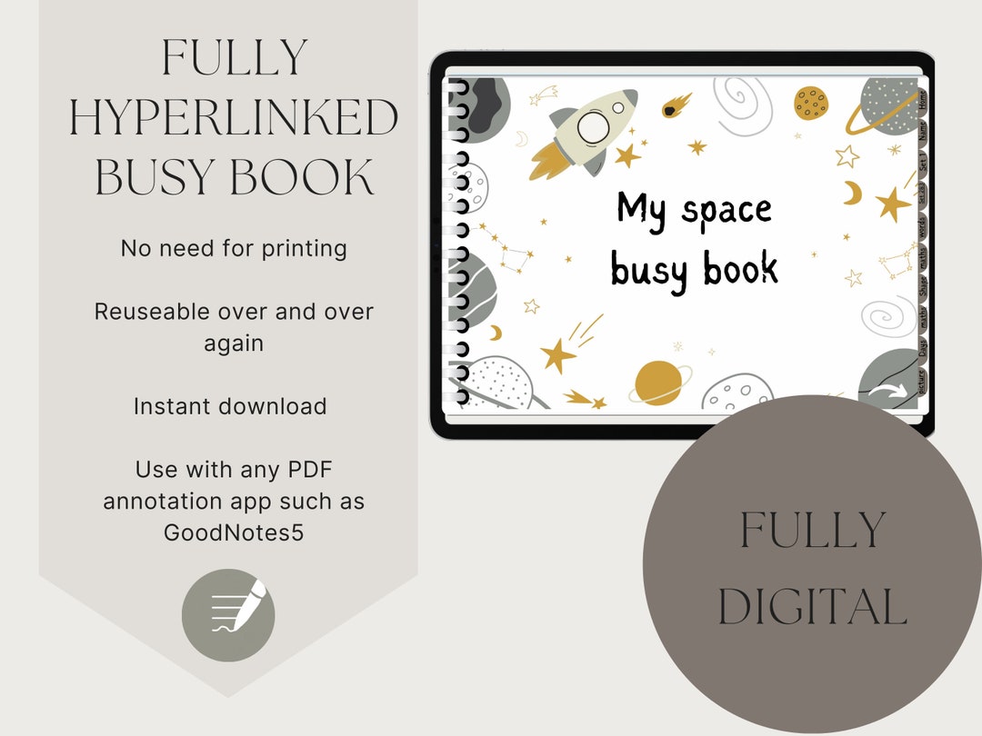 Digital Children's Space Busy Book for Ages 3-6, Learning Activities ...