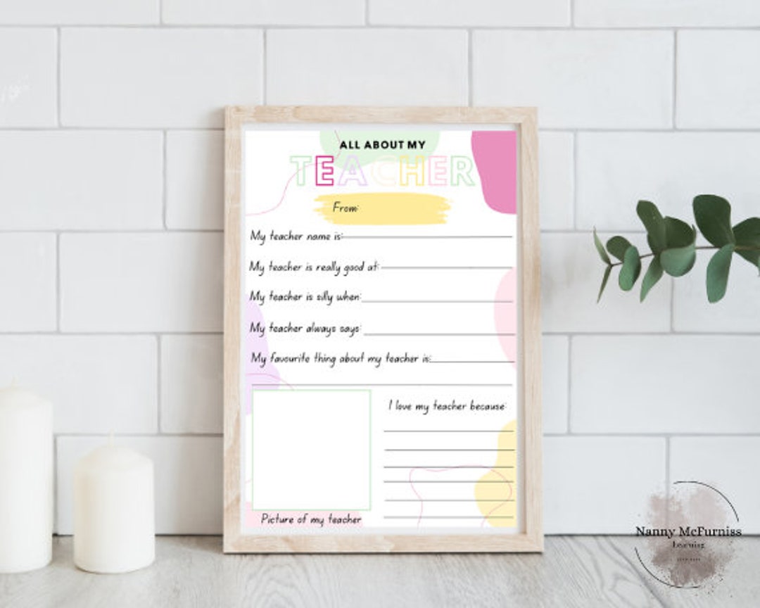 Teacher Appreciation Week Printable, Teacher Survey, Teacher Printable ...
