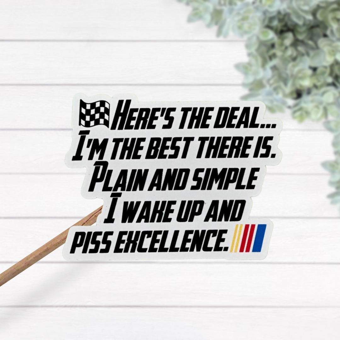 Here's the Deal I'm the Best There Is. Plain and Simple I Wake up and ...