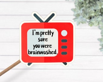 Brainwashed Sticker - Etsy