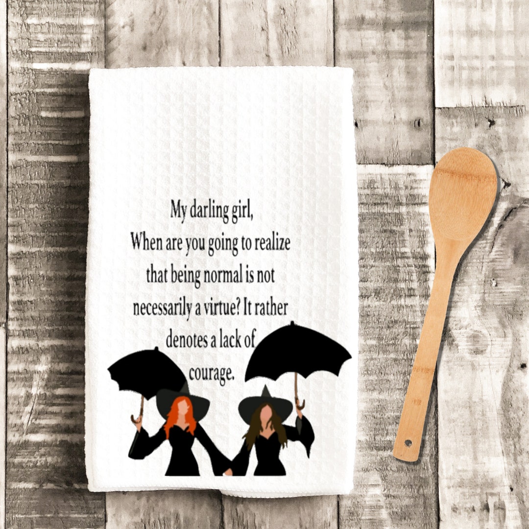 Practical Magic My Darling Girl Waffle Weave Sublimated Towel, Witch ...