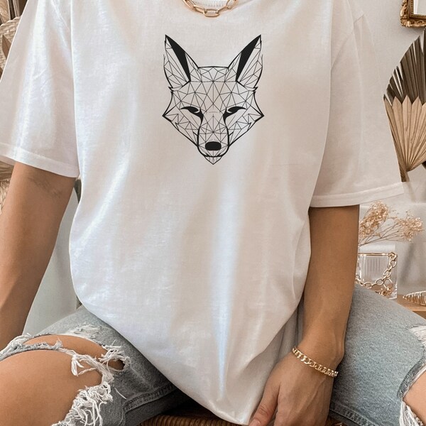 Geometric Fox Print - Etsy