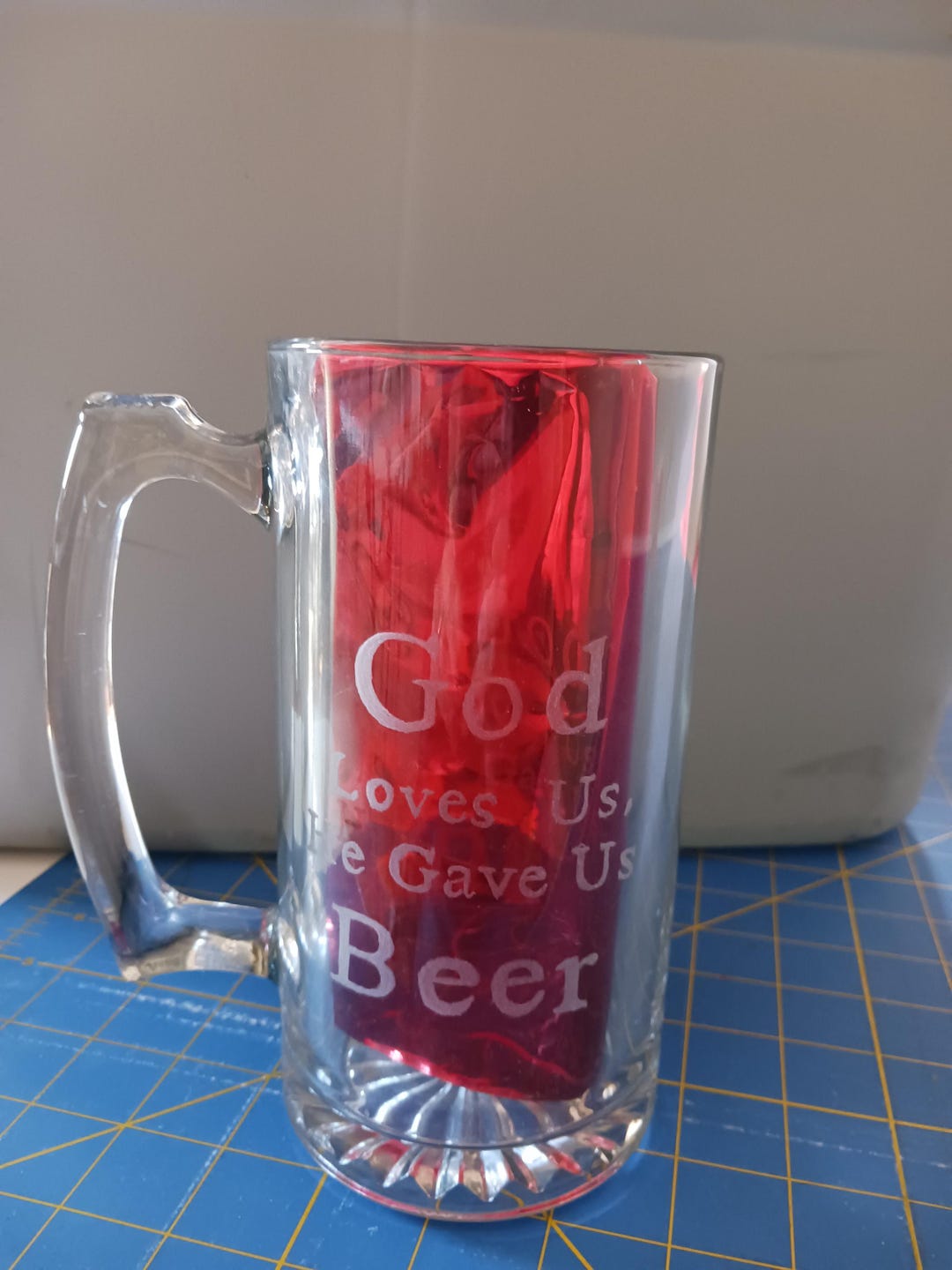 Beer Mug "god Loves Us He Gave Us Beer" - Etsy
