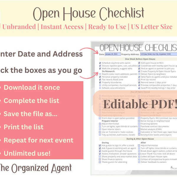 Open House Coloring Pages Editable - Etsy