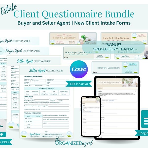 Client Intake Form Real Estate - Etsy