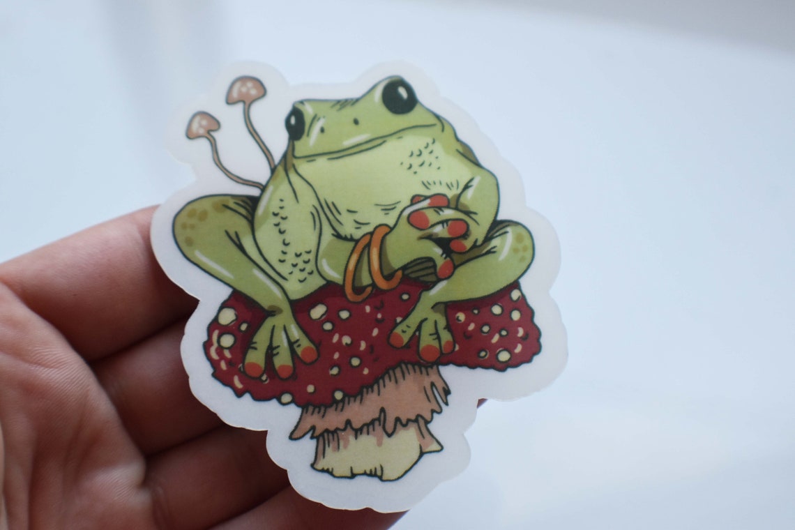Frog Toad Sticker Pack of 5 Transparent Die Cut Vinyl - Etsy