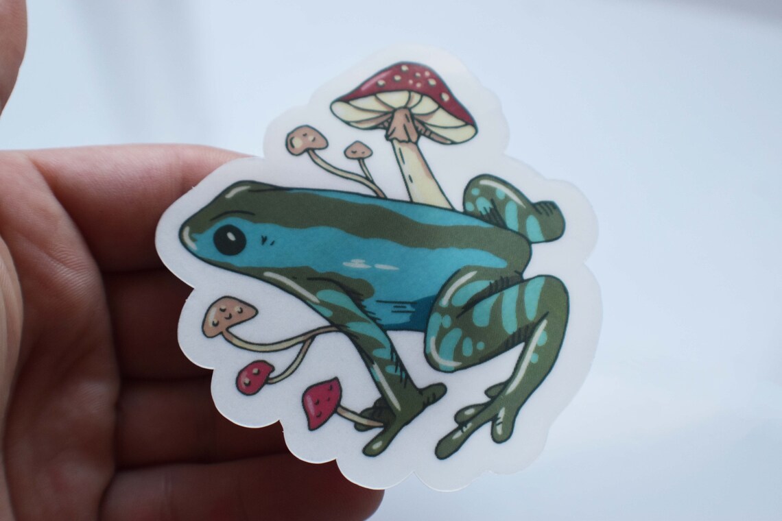 Frog Toad Sticker Pack of 5 Transparent Die Cut Vinyl - Etsy