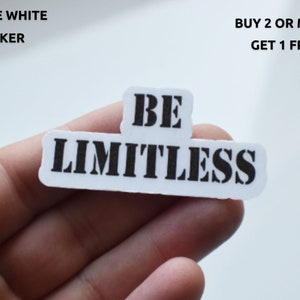 Be Limitless Stencil Style Motivational Entrepreneur Die Cut Laminated ...