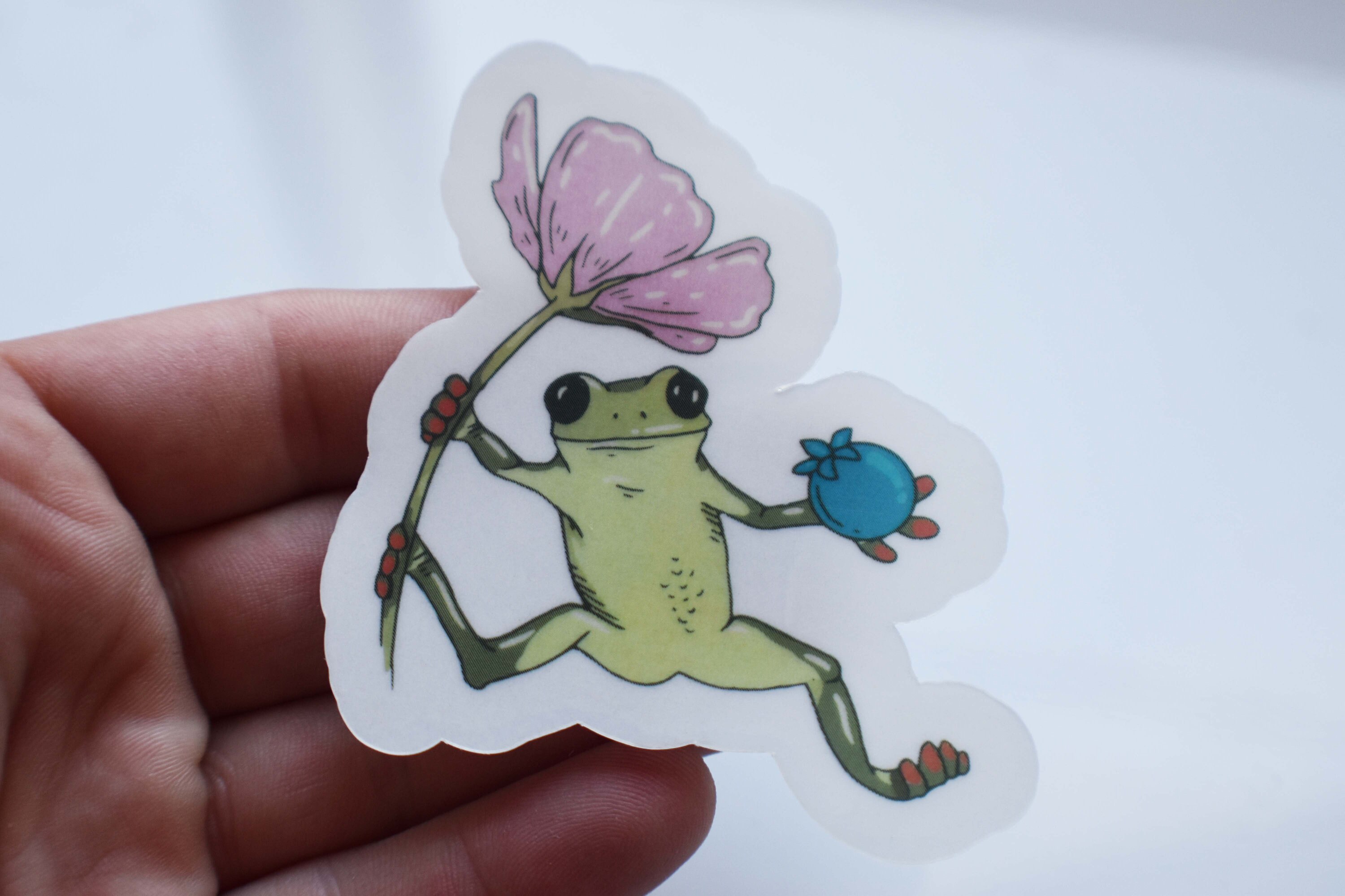 Frog Toad Sticker Pack of 5 Transparent Die Cut Vinyl - Etsy