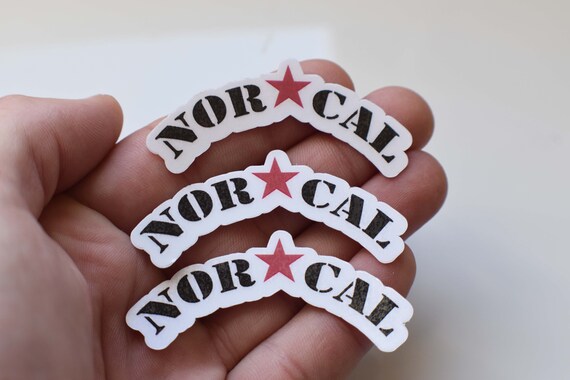 Norcal Northern California Stencil Arched Banner Style Sticker - Etsy