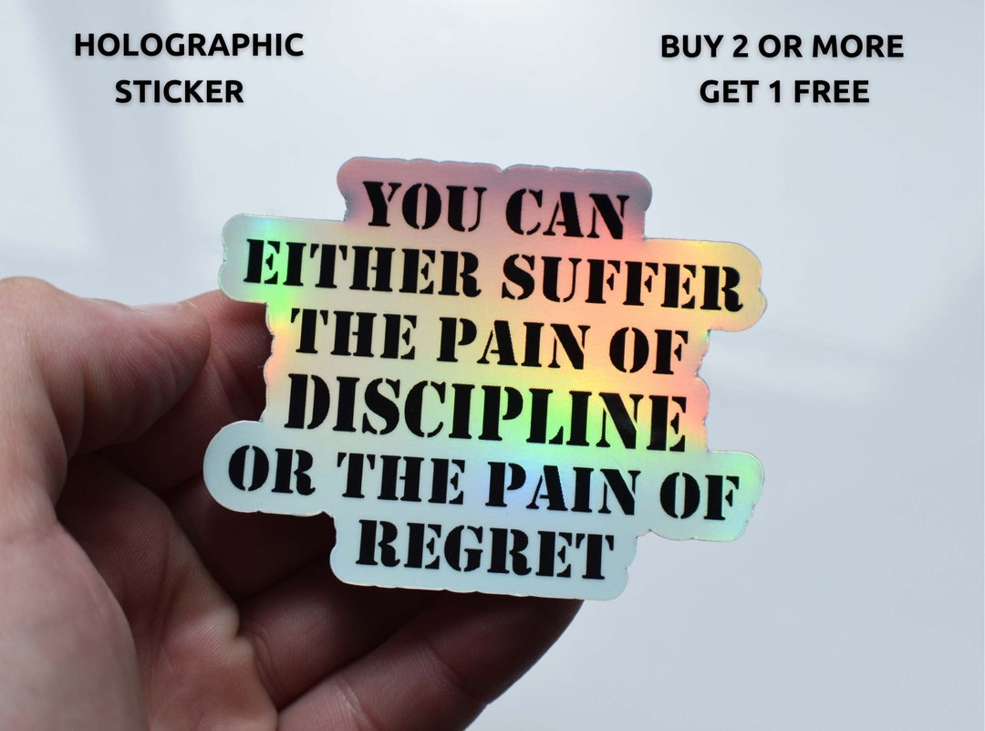 You Can Either Suffer the Pain of Discipline or the Pain of Regret ...