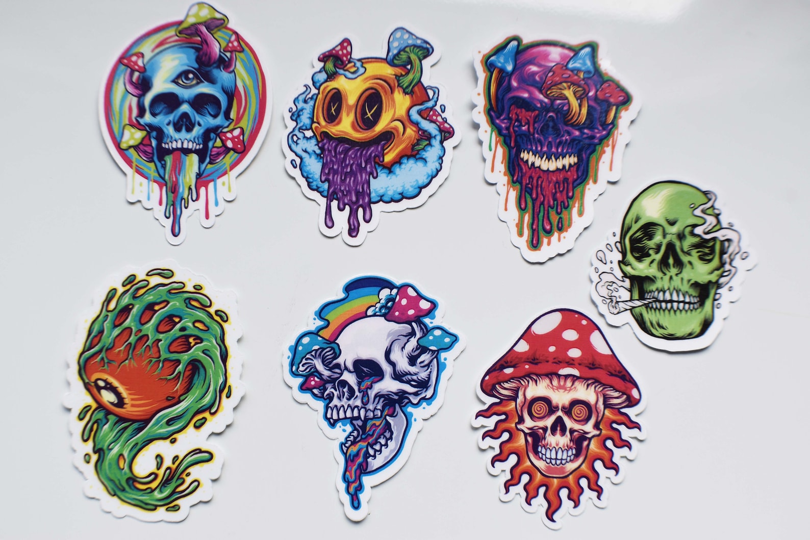 Cool Psychedelic Sticker Pack of 7 Die Cut Laminated Vinyl - Etsy