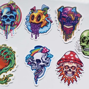 Cool Psychedelic Sticker Pack of 7 Die Cut Laminated Vinyl Stickers - Etsy