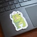 Cute Mad Frog Die Cut Vinyl Laminated Water Resistant Sticker - Etsy