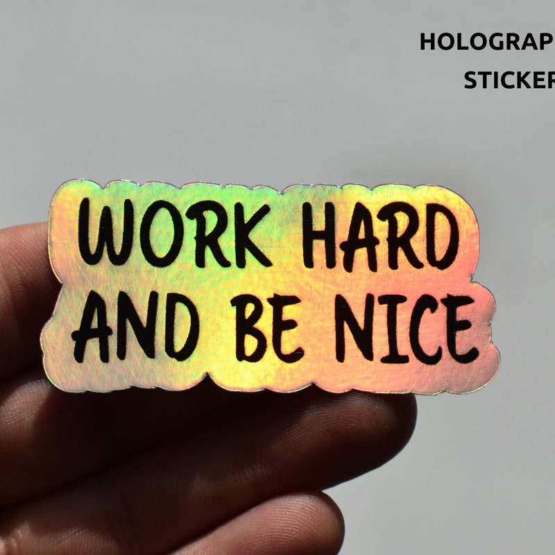 Stickers Work Hard - Etsy
