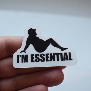 I'm Essential Funny Truck Driver Transparent Die Cut Vinyl Laminated ...