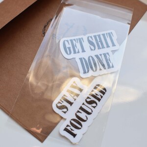 Motivational Reminder Sticker Pack of 2 Die Cut Laminated Vinyl Stencil ...