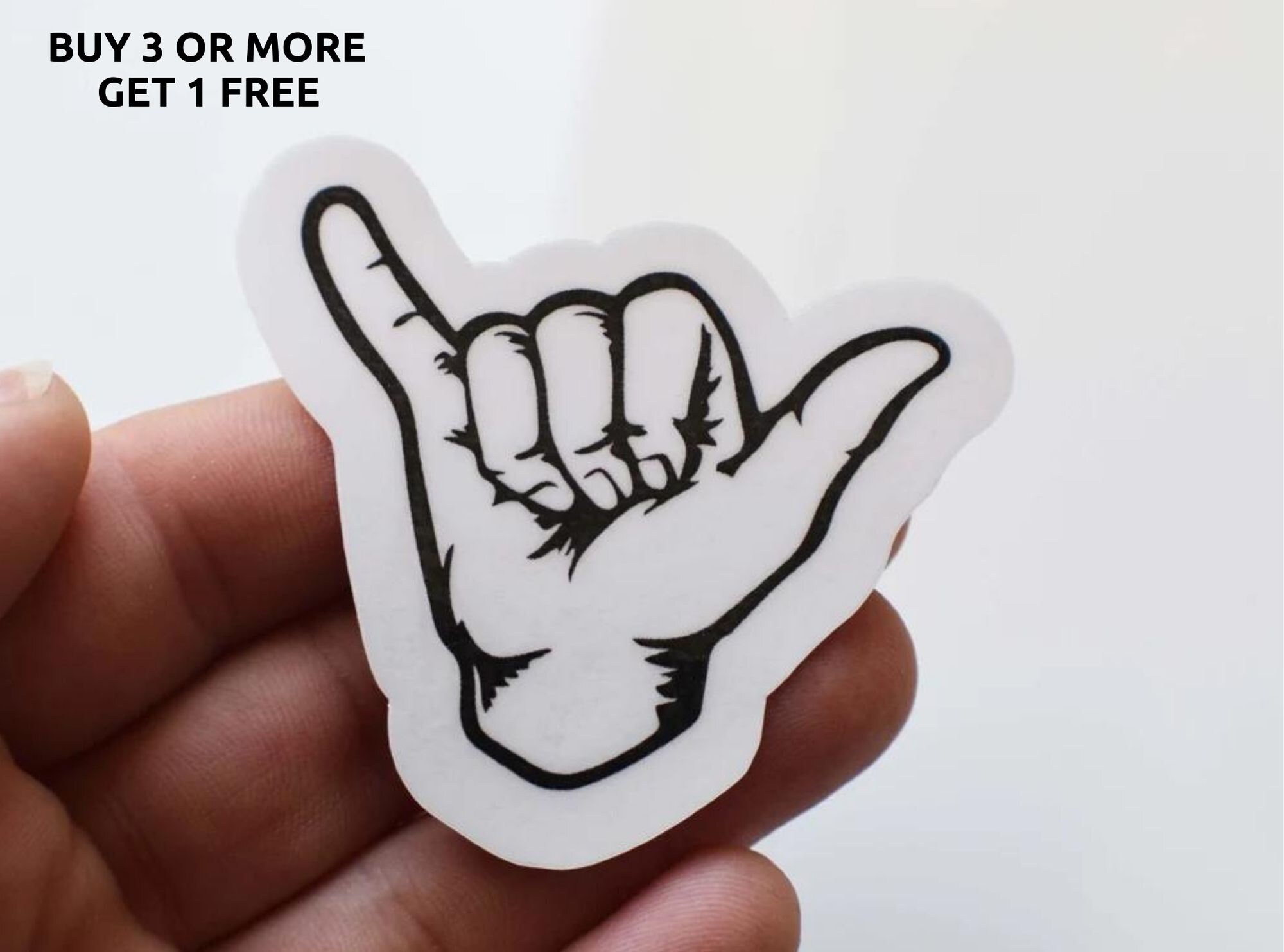 Shaka Hand Die Cut Vinyl Laminated Water Resistant Sticker - Etsy