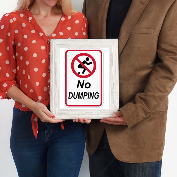 Funny No Dumping Sign - Etsy