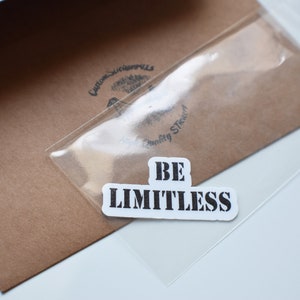 Be Limitless Stencil Style Motivational Entrepreneur Die Cut Laminated ...