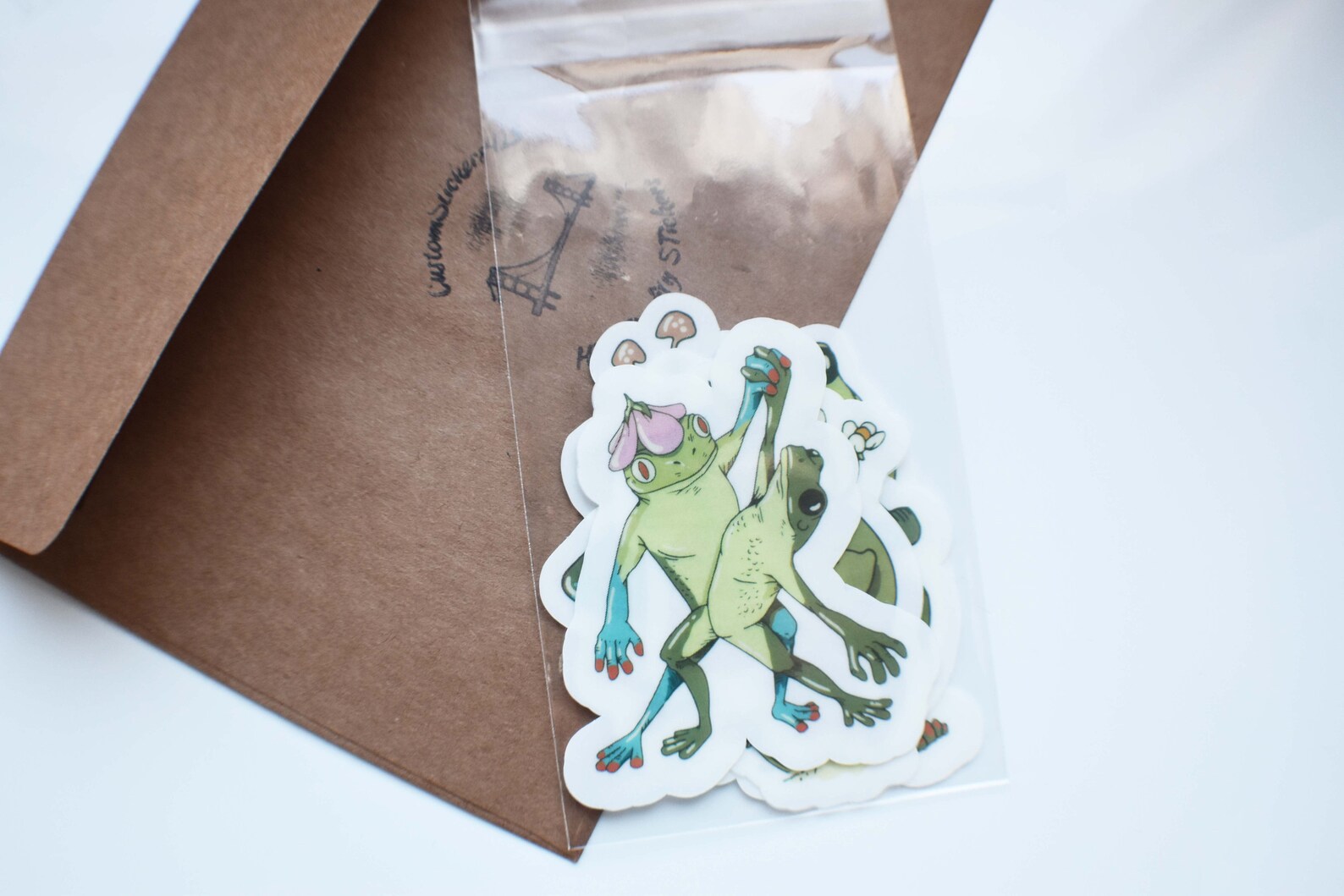 Frog Toad Sticker Pack of 5 Transparent Die Cut Vinyl - Etsy