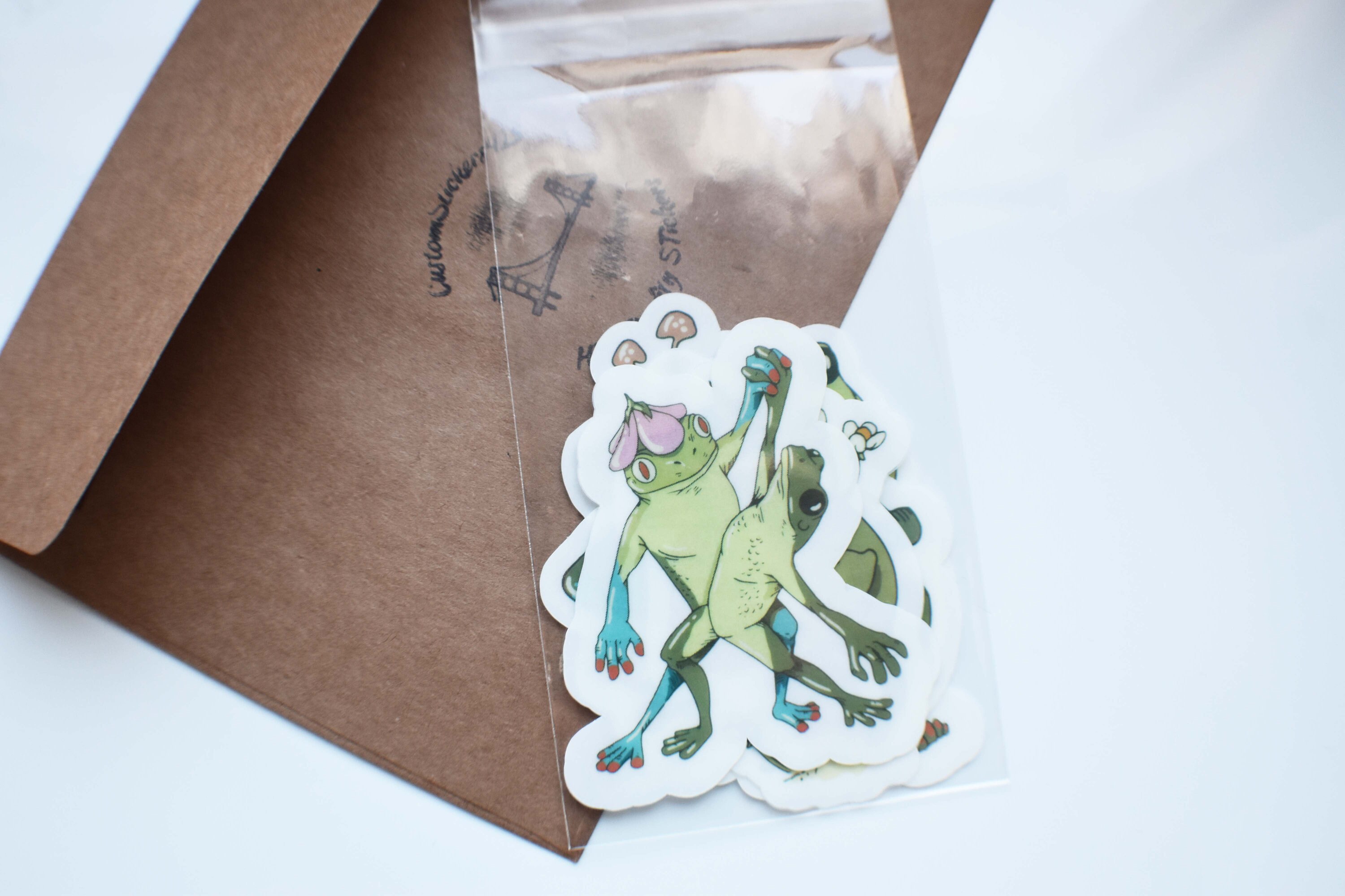 Frog Toad Sticker Pack of 5 Transparent Die Cut Vinyl - Etsy
