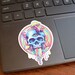 Cool Psychedelic Skull Sticker Pack of 2 Die Cut Laminated Vinyl ...