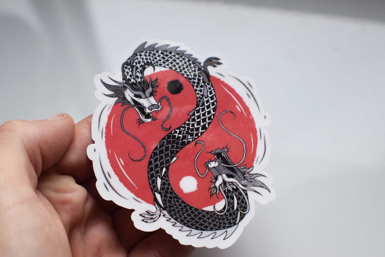 Japanese Dragon Sticker Pack of 5 Die Cut Vinyl Laminated - Etsy