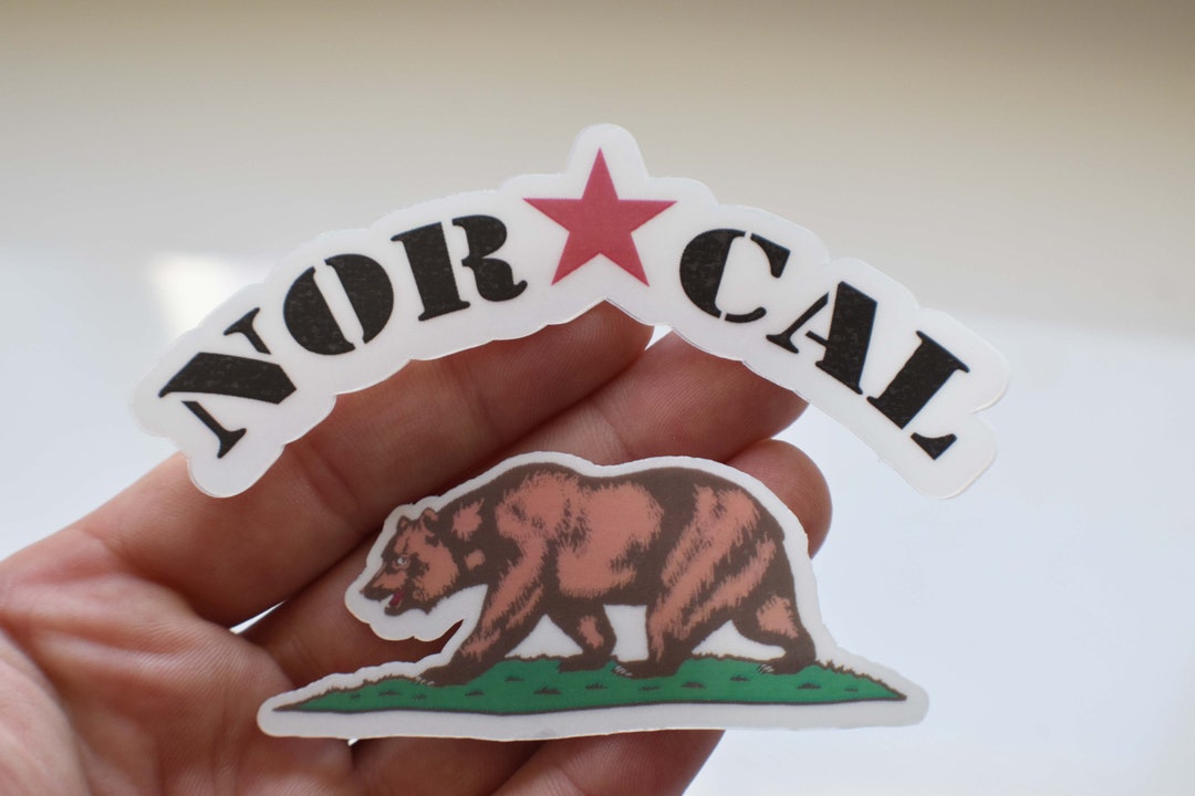 Norcal Northern California Transparent Sticker Pack of 2 Die Cut Vinyl ...