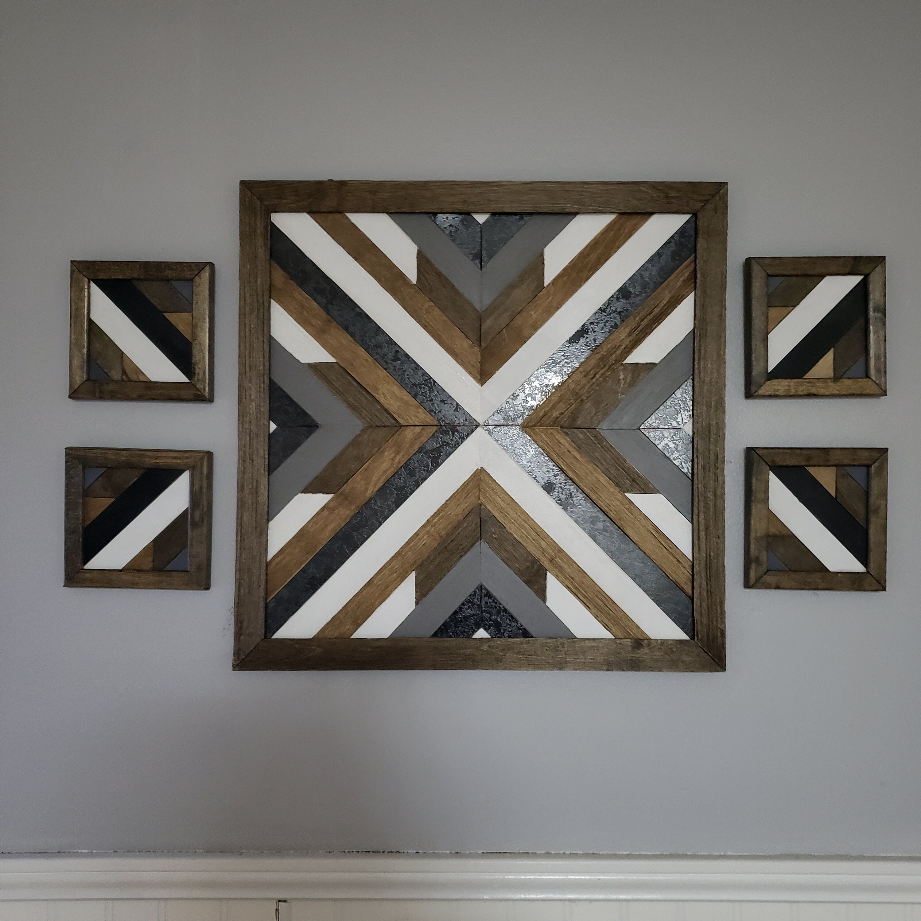 Geometric Wood Wall Art - Etsy
