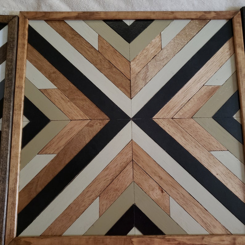Geometric Wood Wall Art - Etsy