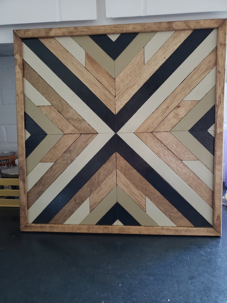 Geometric Wood Wall Art - Etsy