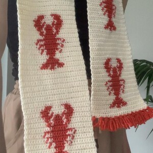 Lobster Scarf Crochet Pattern | Tapestry Crochet | Winter Autumn ...