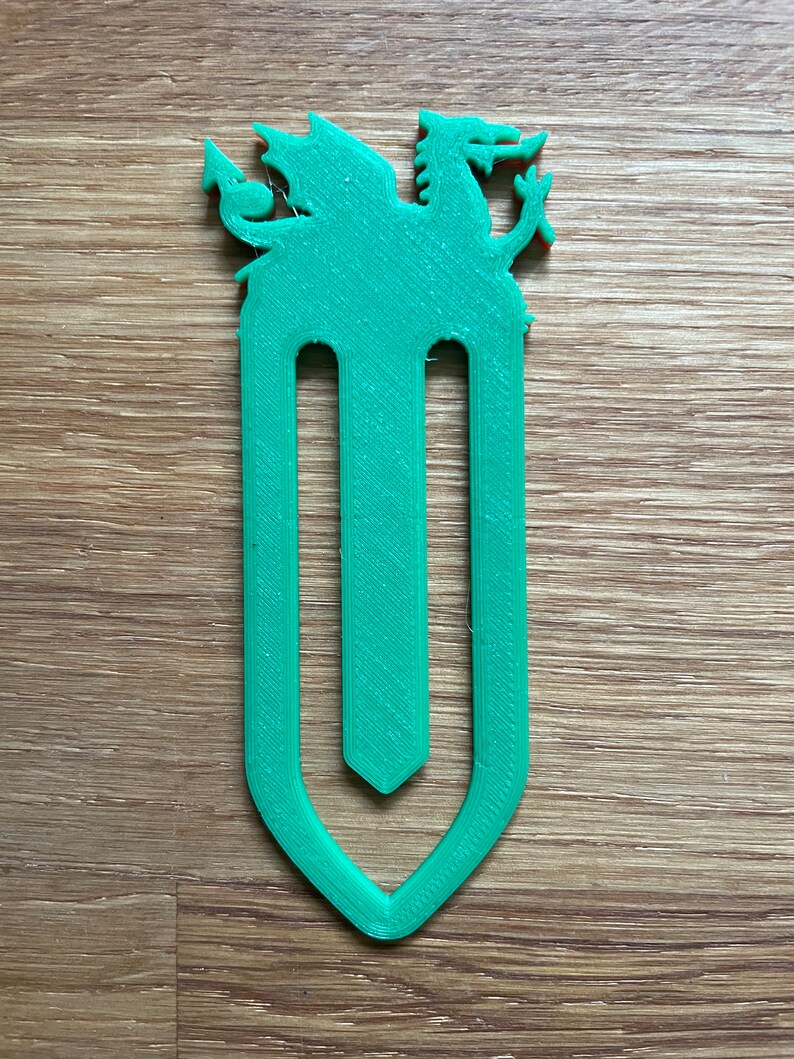 3D Printed Welsh Dragon Bookmark - Novelty - St David's Day - Reading ...